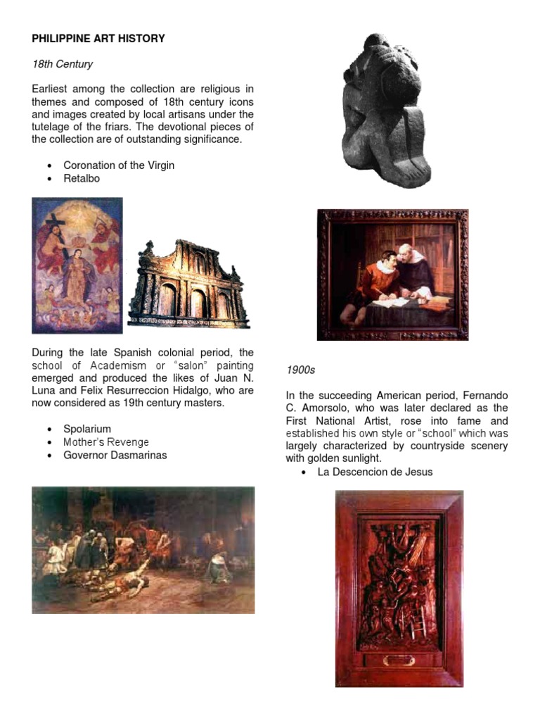 Philippine Art History Overview | PDF | Paintings