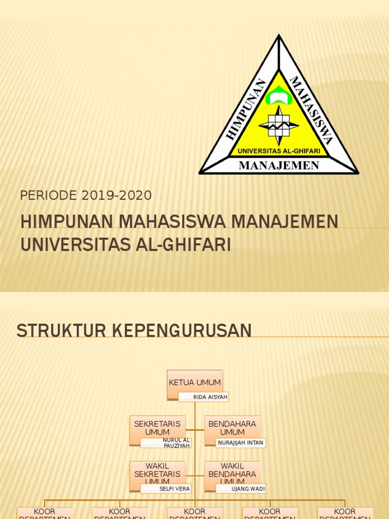 Program Kerja HIMA Manajemen 2019-2020 | PDF
