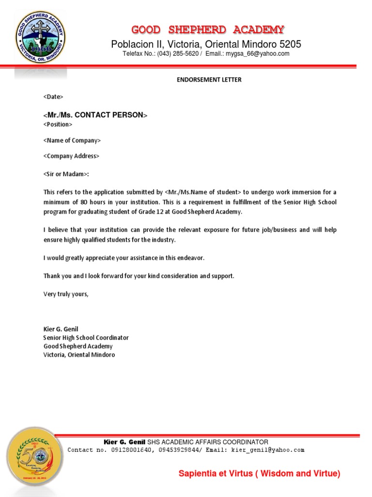 Endorsement Letters | PDF