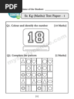Math Question Class 1 | PDF | Mathematics