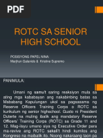 Posisyong Papel Tungkol Sa Mandatory Rotc | PDF