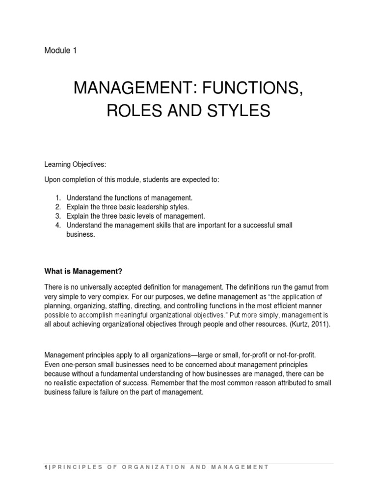 Principles of Manangement and Organization | PDF | Partnership | Leadership