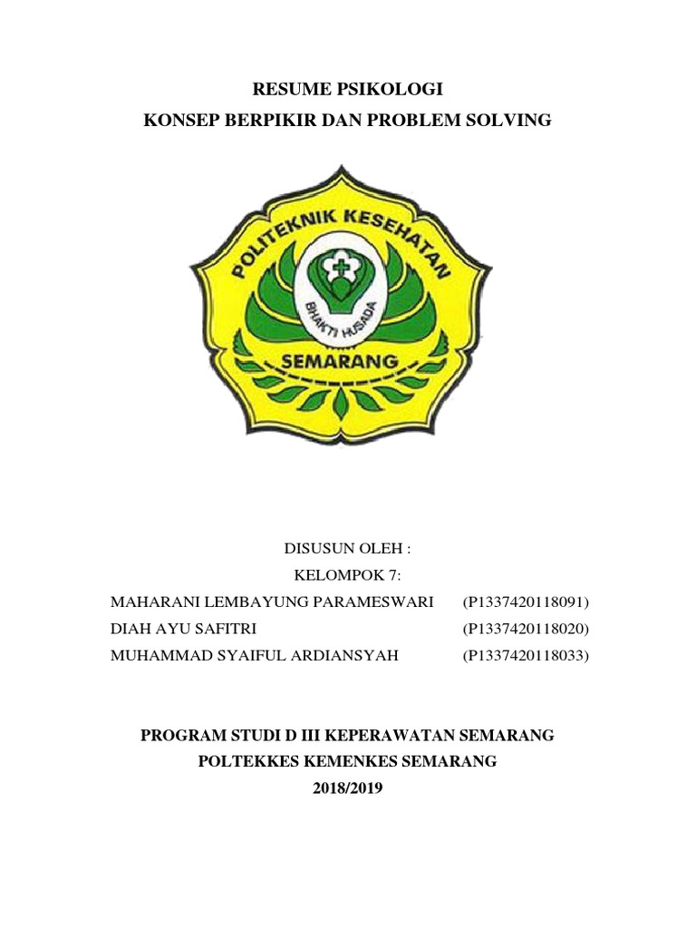 Kel 7 Makalah Konsep Berpikir Dan Problem Solving | PDF