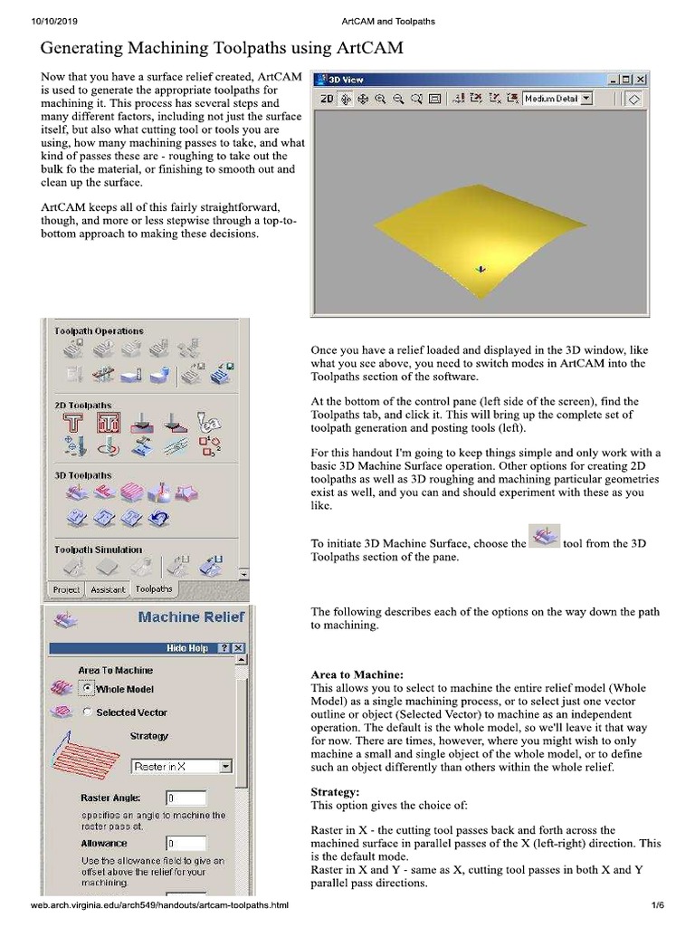 ArtCAM 2008 and Toolpaths | PDF