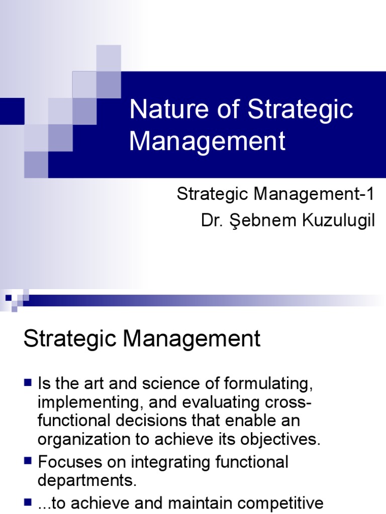 1-Nature of Strategic Management | PDF | Strategic Management ...