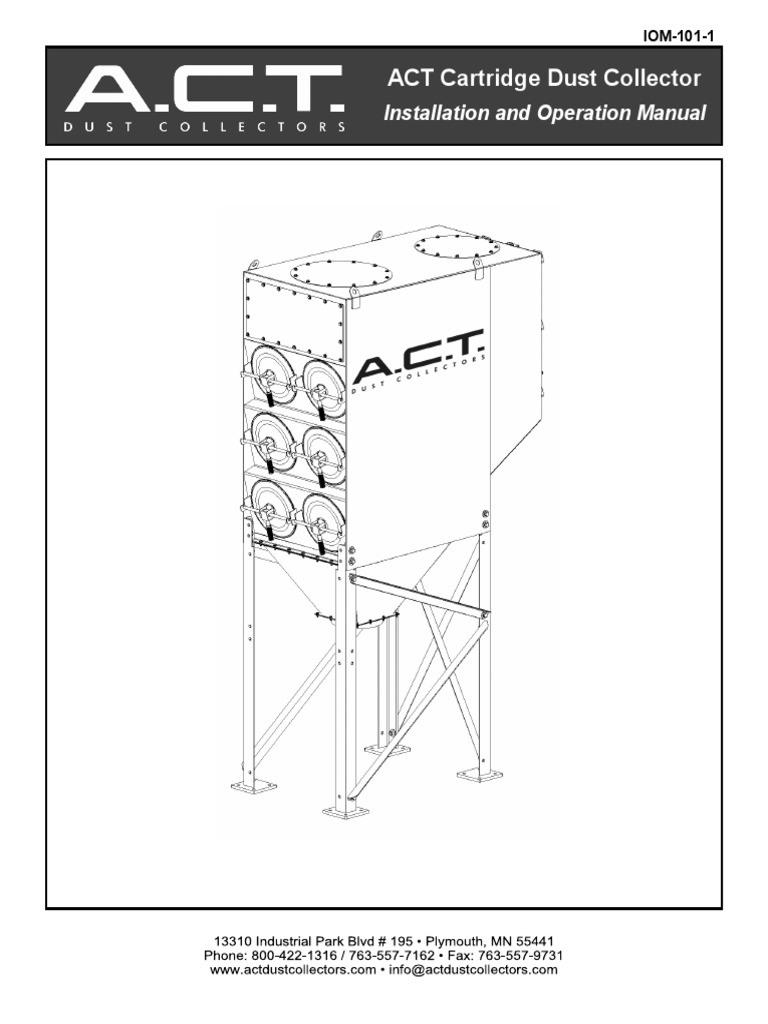 Cartridge Dust Collector Owners Manual | PDF | Manufactured Goods ...