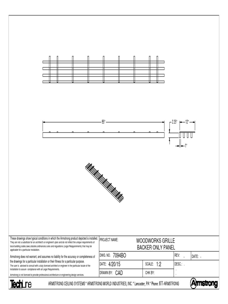 WoodWorks Grille 7094 Backer Only Panel | PDF