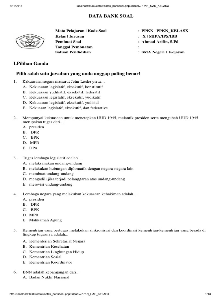 Pas PPKN X Baru | PDF