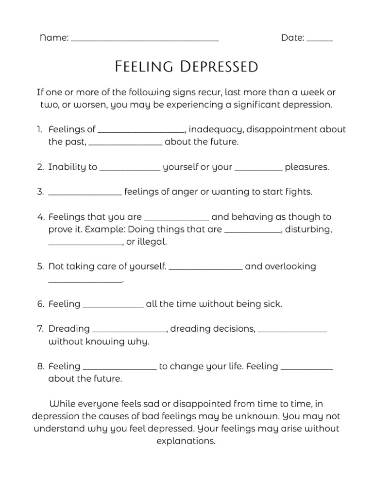Depression Guided Notes | PDF