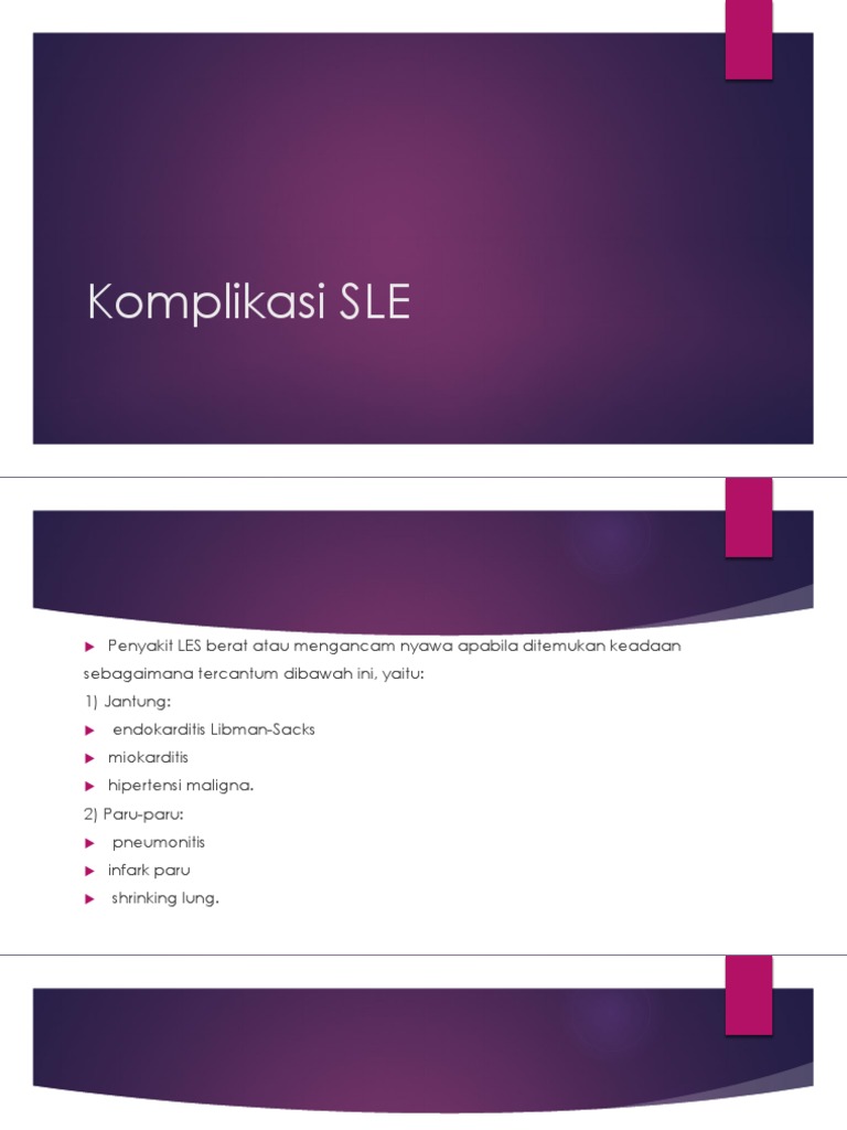 Komplikasi SLE | PDF