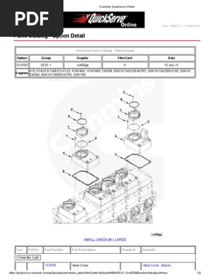 Quickserve Cummins Login User Guide: Cummins Quick Serve Online