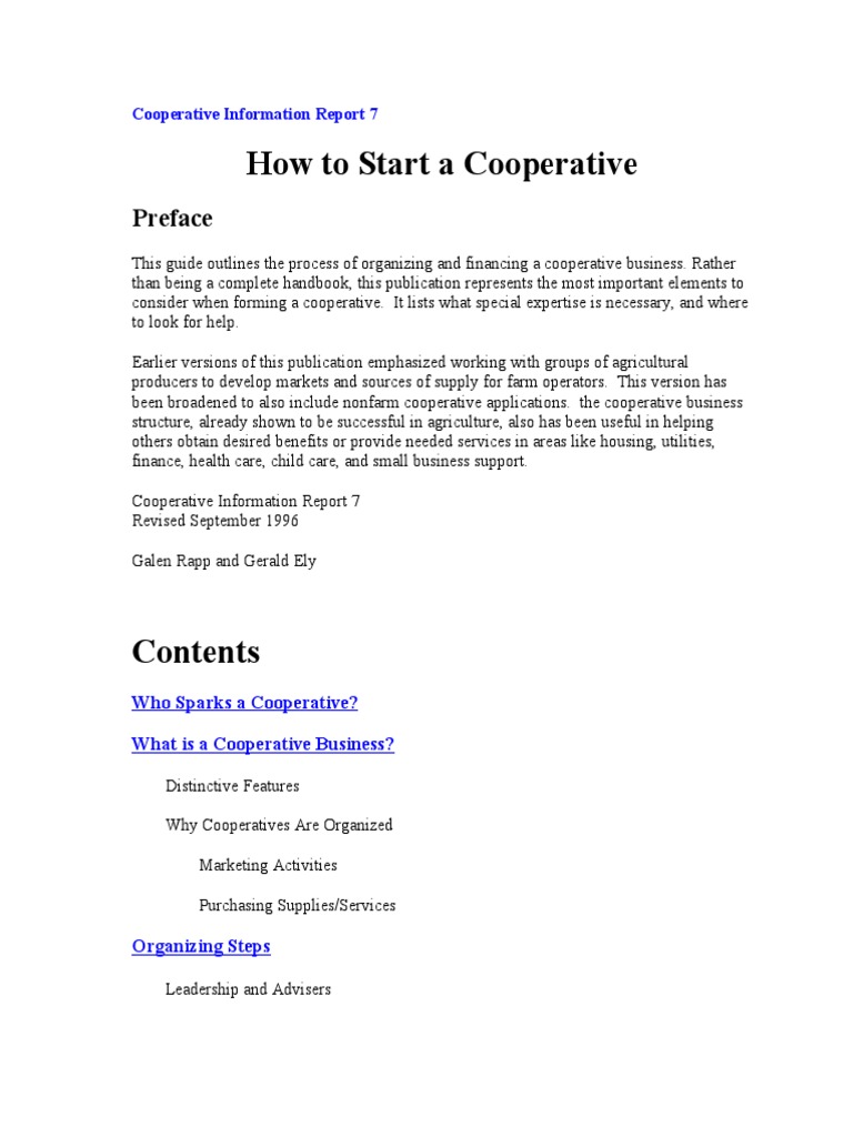 How To Start A Cooperative | PDF | Economies | Stocks