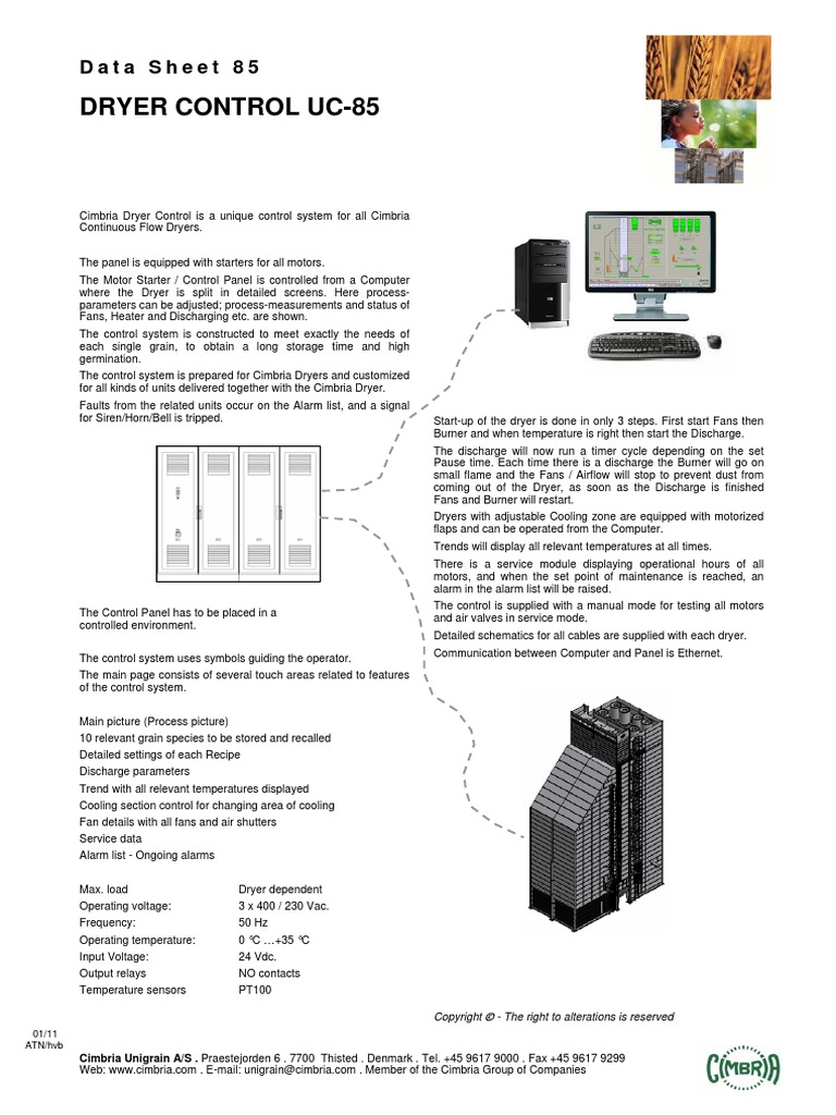 85 Dryer Control UC85 PDF | PDF | Control System | Relay