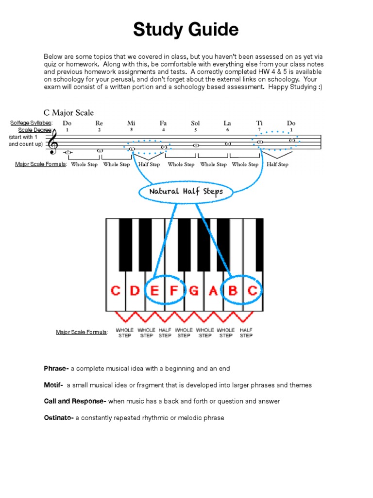 Music Theory Exam Study Guide | PDF