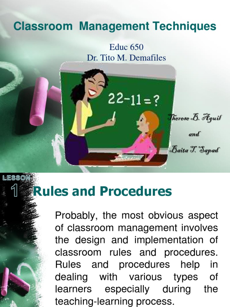 Classroom Management Techniques | PDF | Teachers | Classroom Management