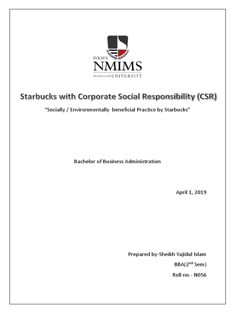 CSR (Starbucks) | PDF | Corporate Social Responsibility | Stakeholder ...
