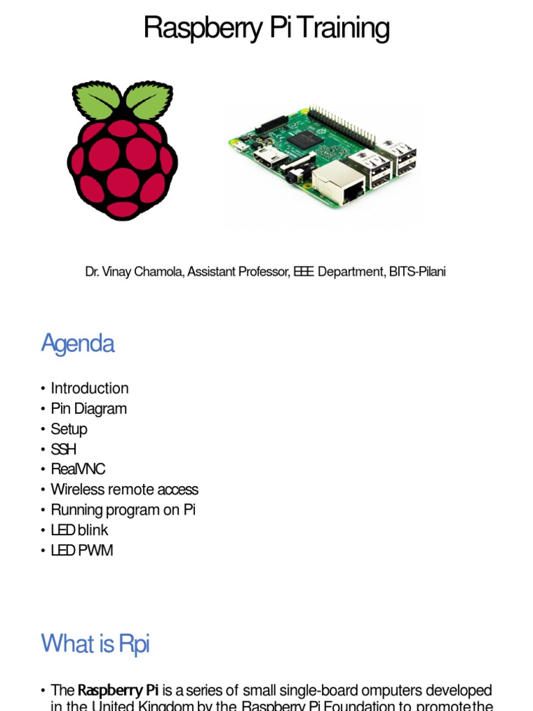 Lecture 16 - Rpi-Final PDF | PDF | Raspberry Pi | Secure Shell