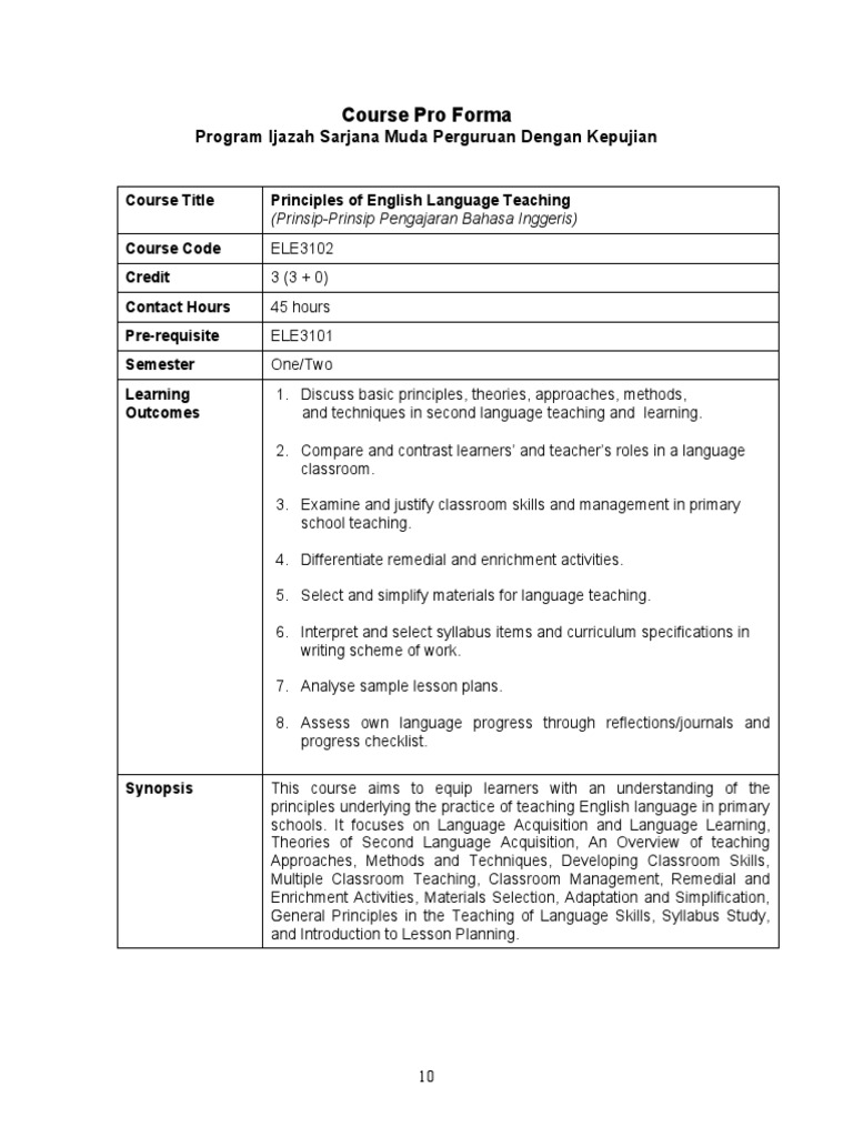 ELE3102 Principles of English Language Teaching | PDF | Second Language ...