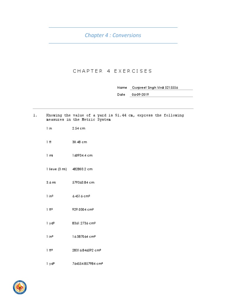 Chapter 4: Conversions | PDF