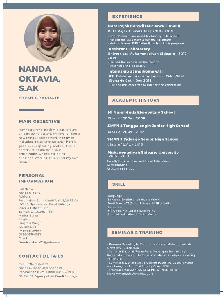 CV Nanda Oktavia | PDF | Communication