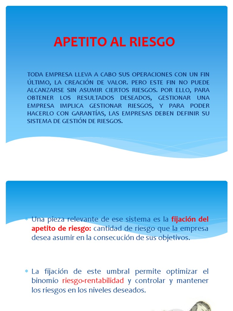 Apetito Al Riesgo-1 | PDF | Tolerancia | Planificación