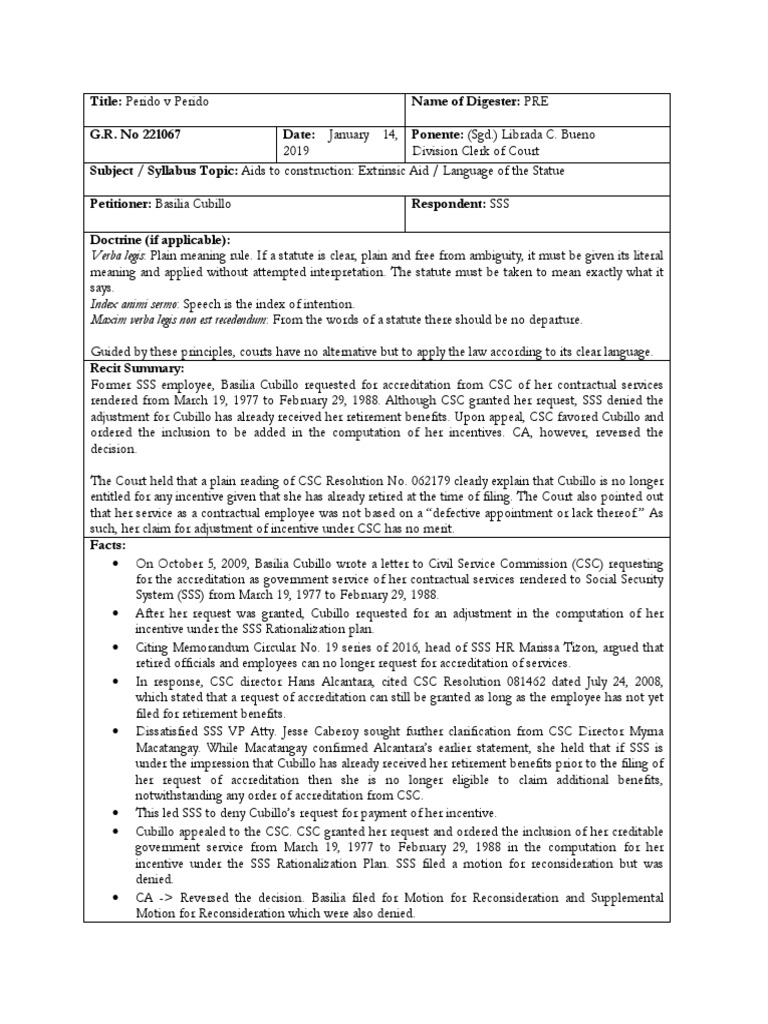 Perido V Perido | PDF | Plain Meaning Rule | Common Law