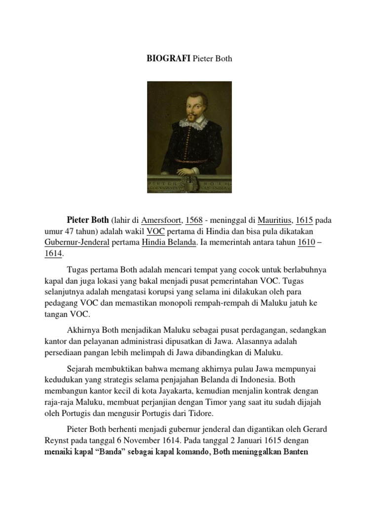 Biografi Pieter Both | PDF
