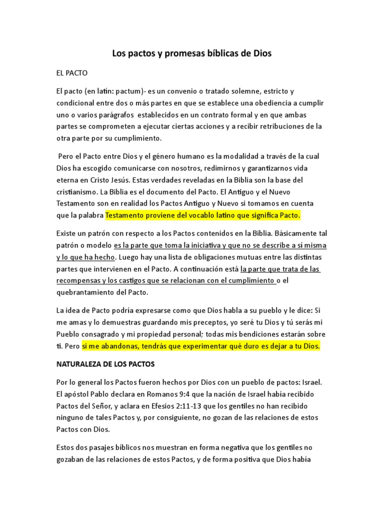 Pactos Bíblicos de Dios en la Biblia | PDF | Adán y Eva | Abrahán