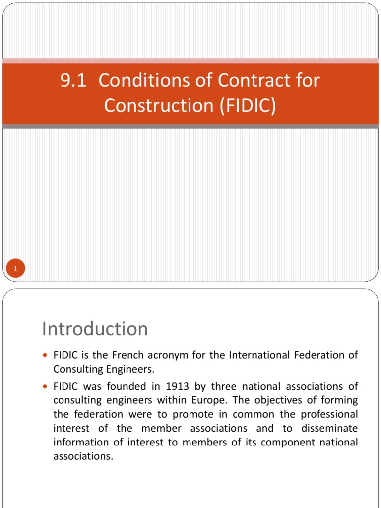 FIDIC Construction Contract Conditions | PDF | General Contractor ...