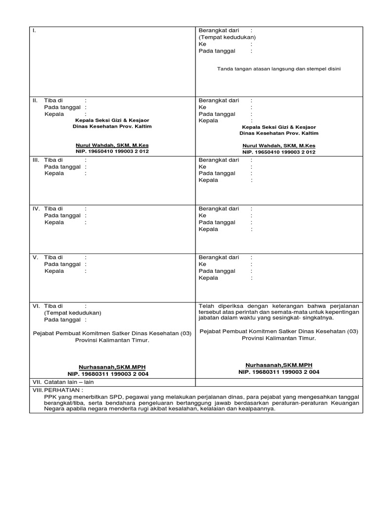 5 FORMAT SPD BELAKANG (Mohon Sesuai Format) | PDF