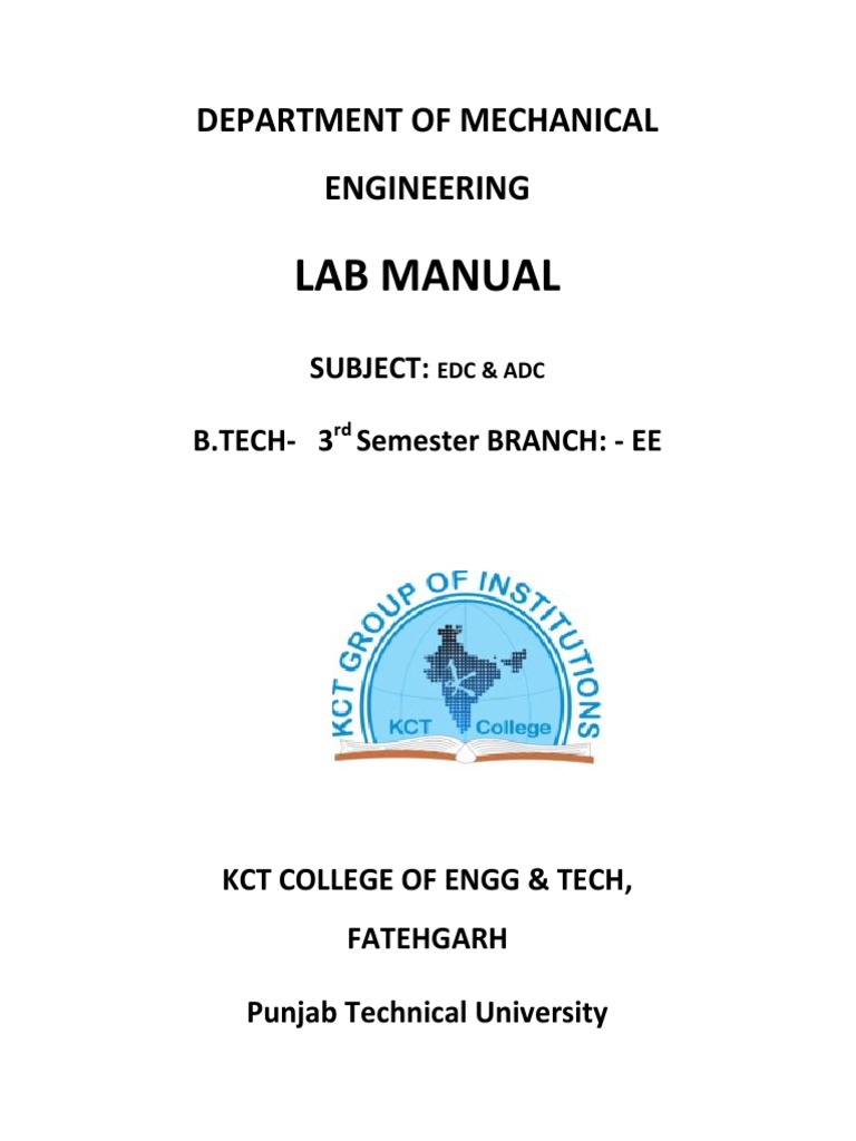 Basic Electronics Lab Manuals | PDF | Rectifier | Diode