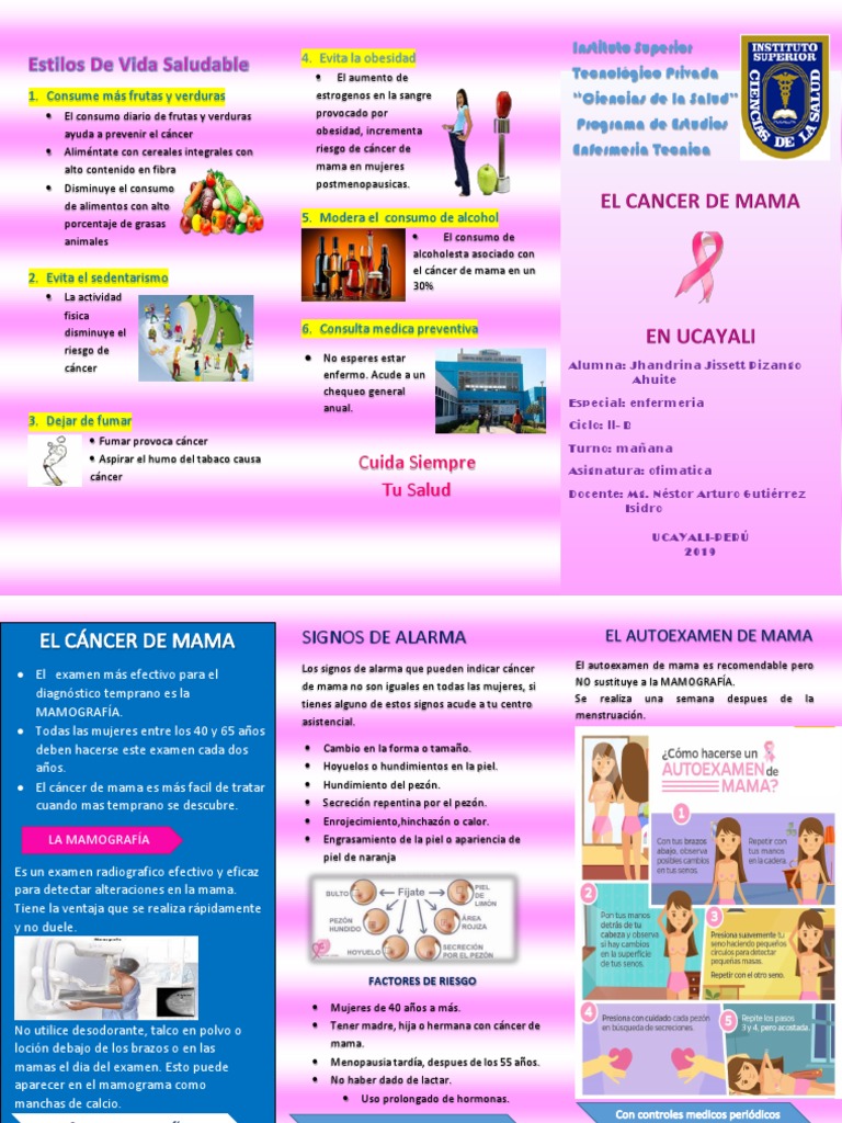 Triptico | PDF | Cáncer de mama | Cáncer