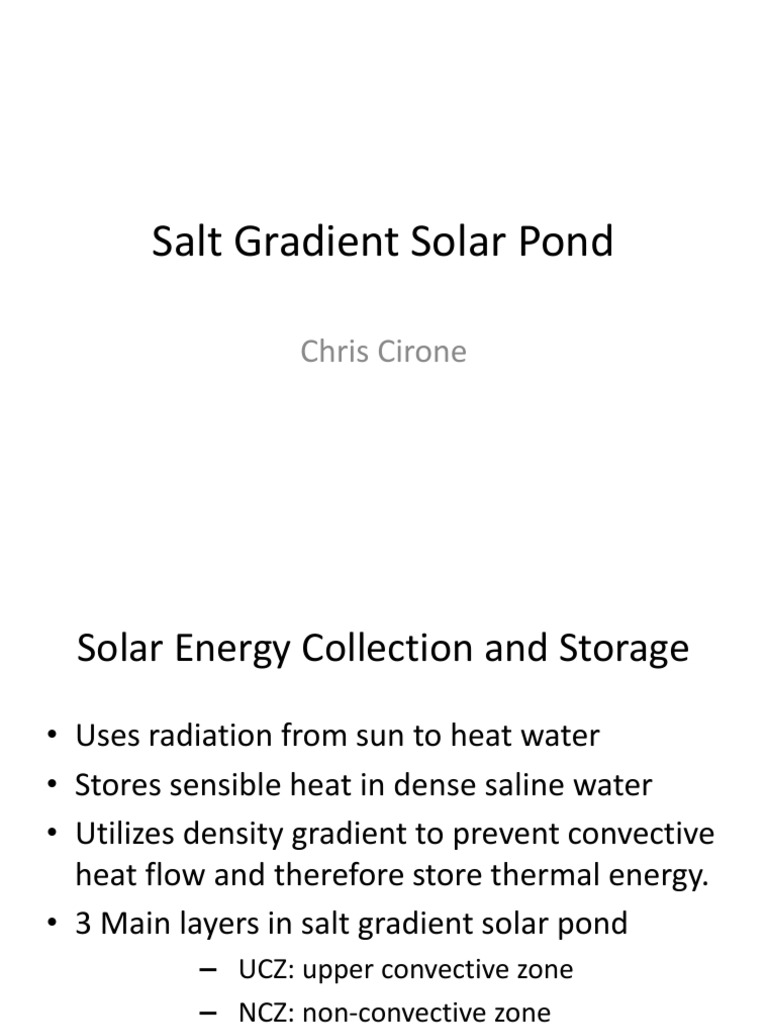 Solar Ponds: Energy Storage Explained | PDF | Desalination | Convection