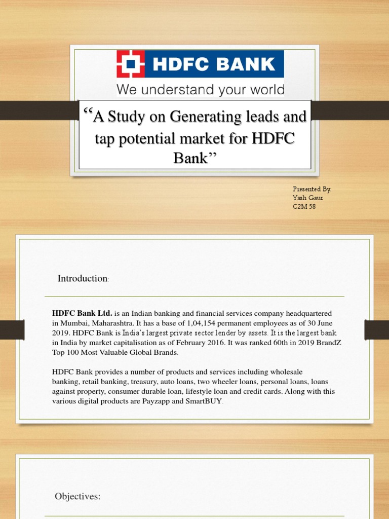 HDFC | PDF | Banks | Loans