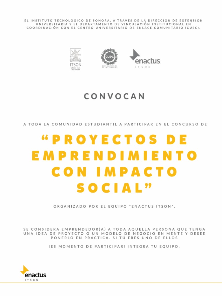 Convocatoria Enactus | PDF