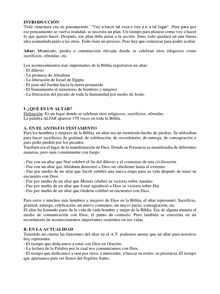 Restaurando El Altar Arruinado | PDF | Libros de reyes | Elijah