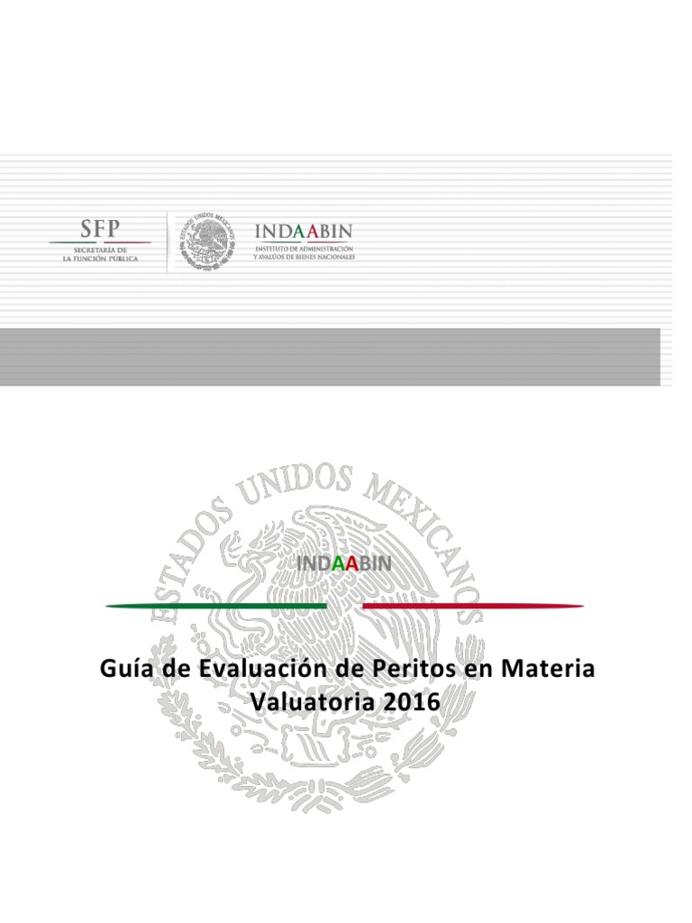 Guía INDAABIN para Evaluación de Peritos | PDF | Business