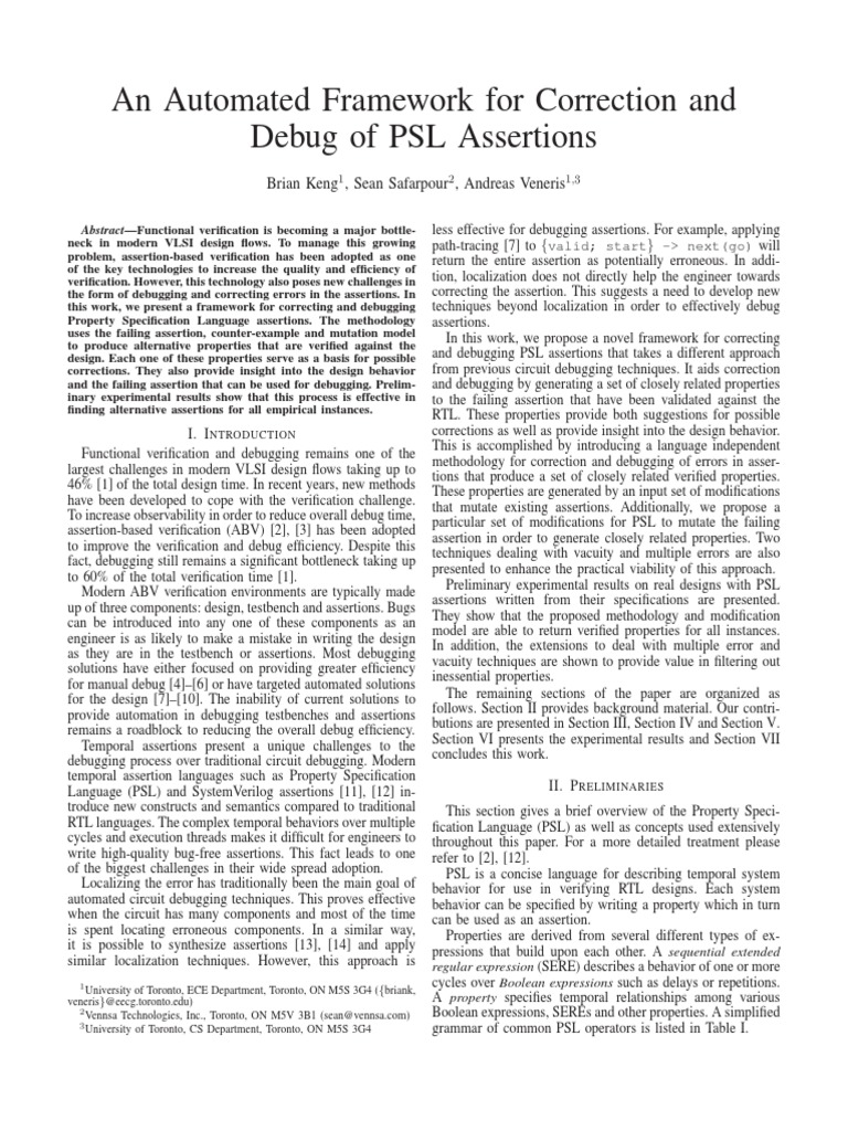 Assertion Based Debugging | PDF | Formal Verification | Computer Engineering