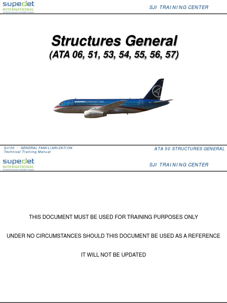 SSJ-100 Ata 50 Structures General | PDF | Fuselage | Flap (Aeronautics)