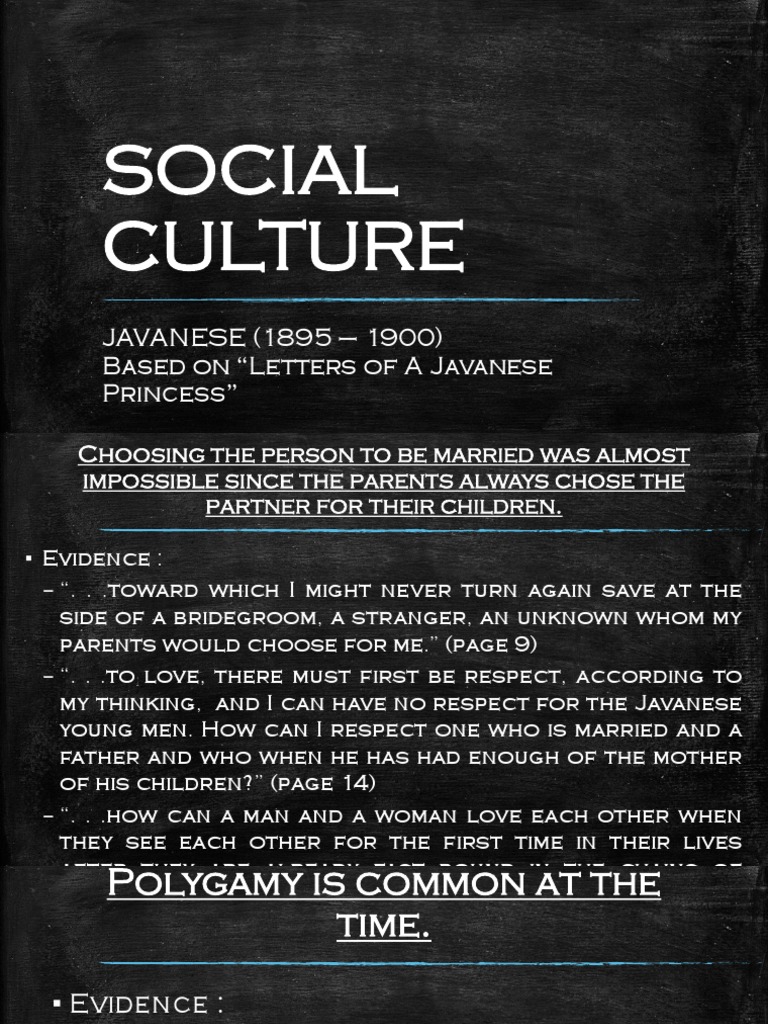 A Glimpse into Javanese Society in the Late 19th Century: Gender Roles ...