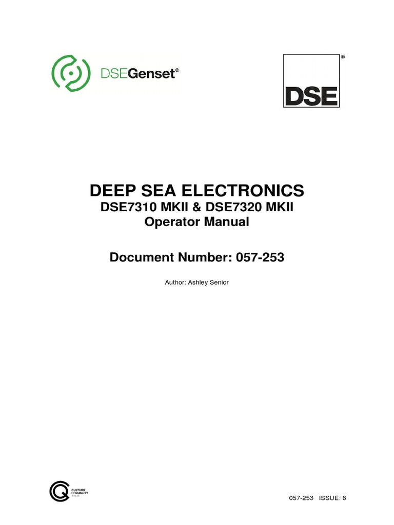 Dse7310 Mkii Dse7320 Mkii Operators Manual | PDF | Scada | Ac Power
