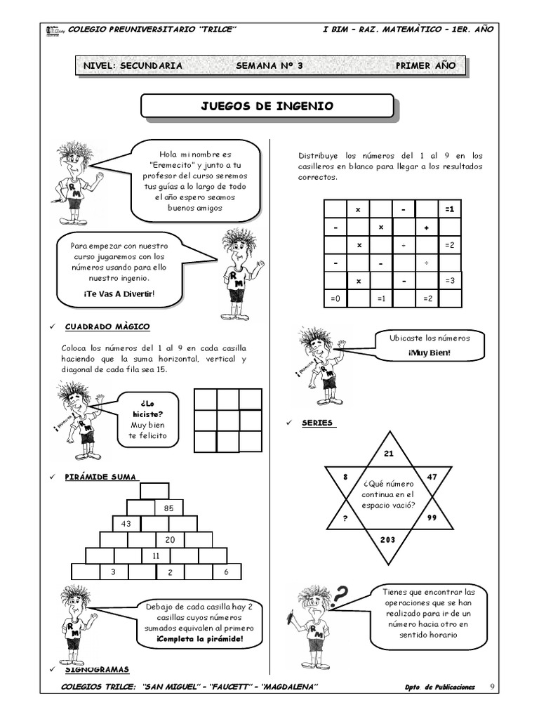 Juegos Mentales | PDF | Enseñanza de matemática