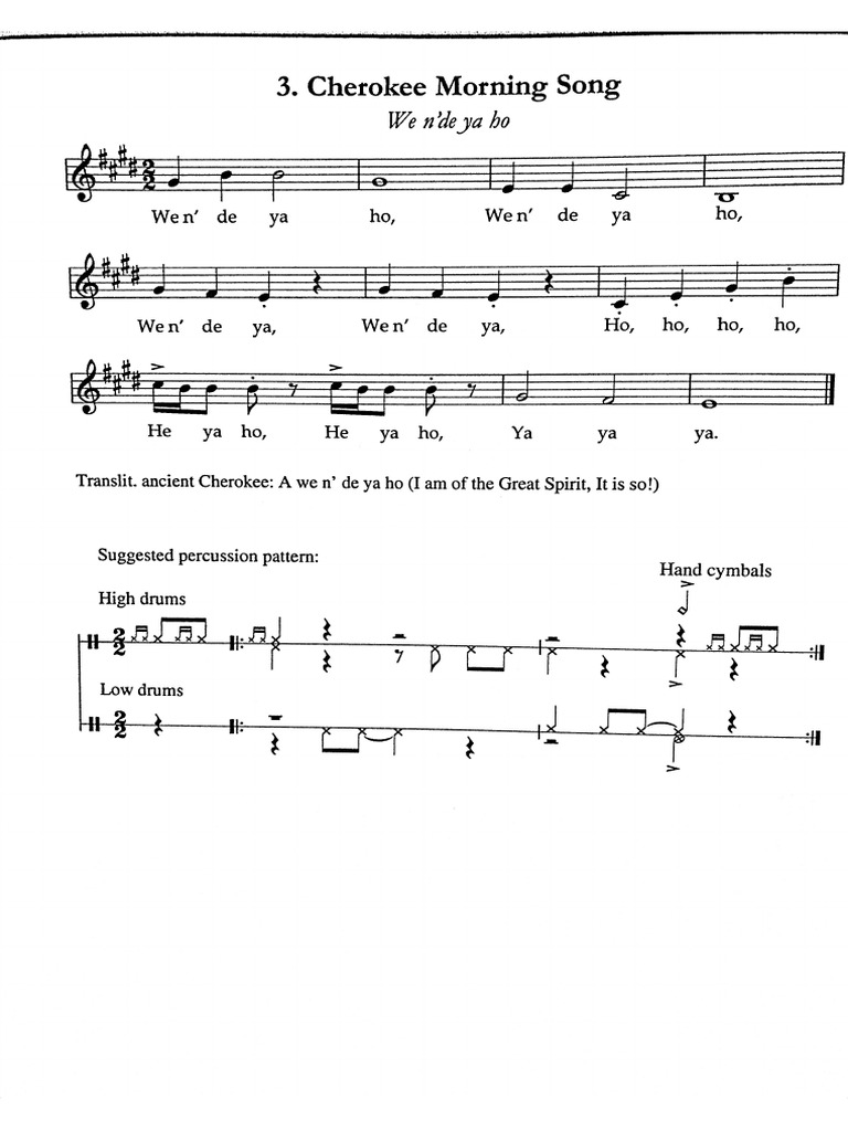 Cherokee Morning Song | PDF