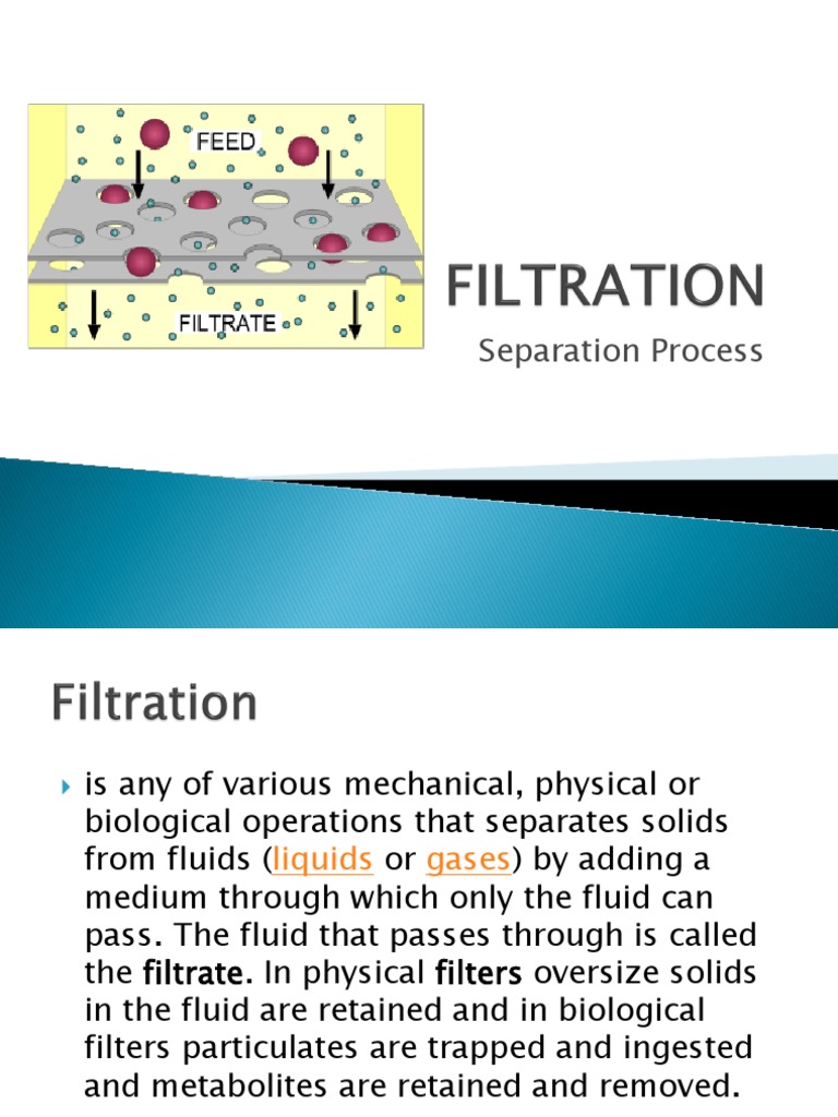 Filtration | PDF | Filtration | Business Process
