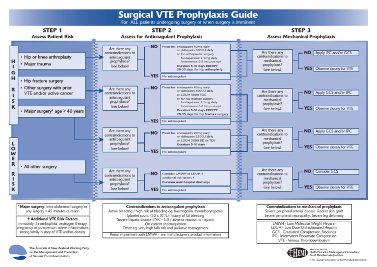 Surgical VTE Prophylaxis Guide: Step 2 Step 1 Step 3 | PDF | Medical ...