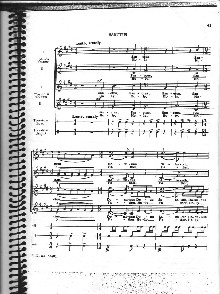 Sanctus - Missa Luba PDF | PDF