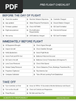Drone Pre-Flight Checklist Guide | PDF | Unmanned Aerial Vehicle | Flight