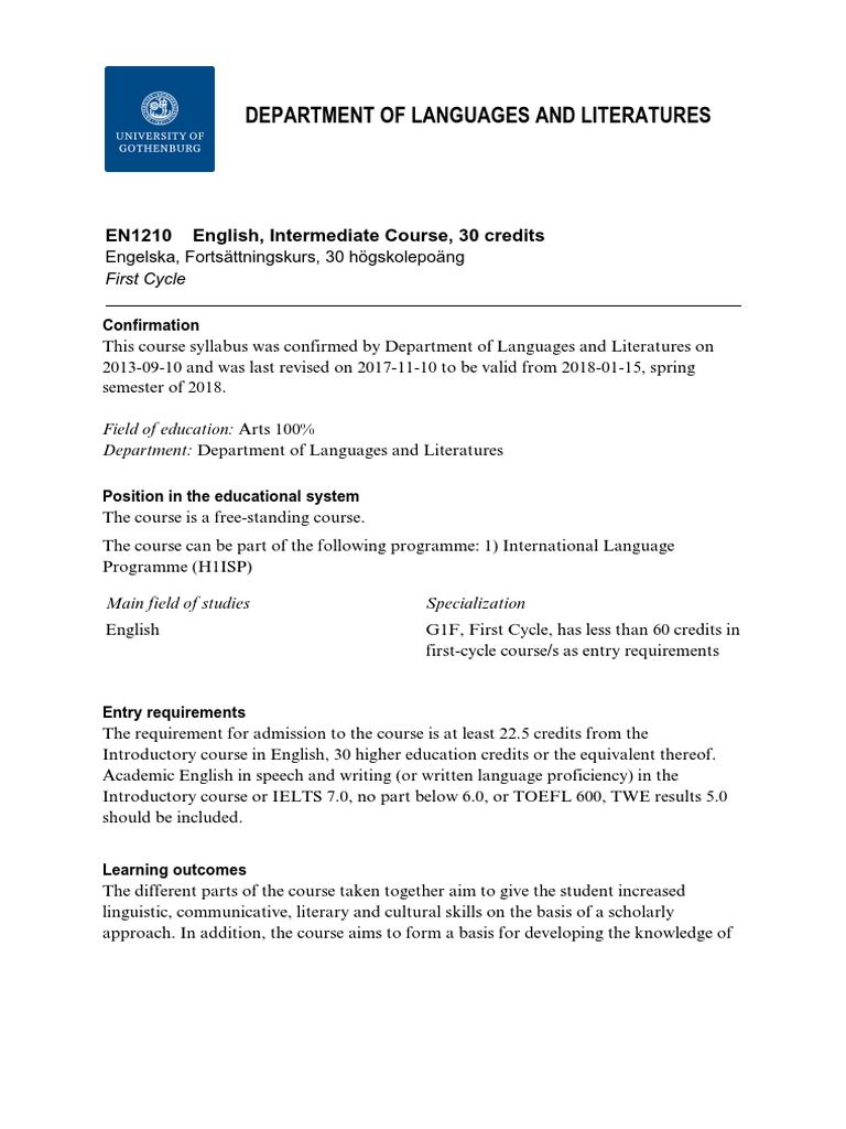EN1210 | PDF | Test (Assessment) | Linguistics