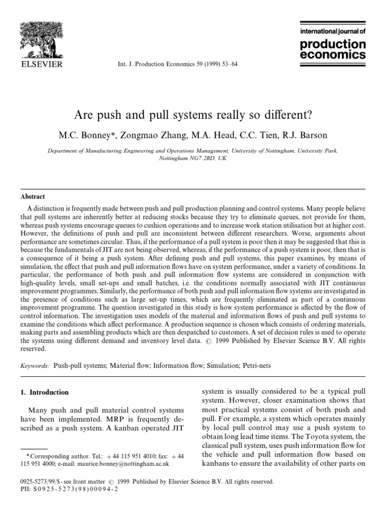 Push & Pull | PDF | System | Experiment