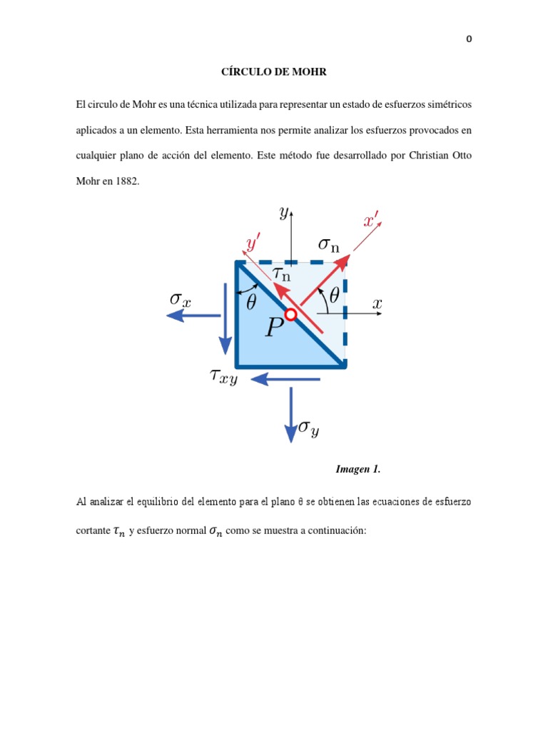 Círculo De Mohr: Imagen 1 | Ecuaciones | Fricción